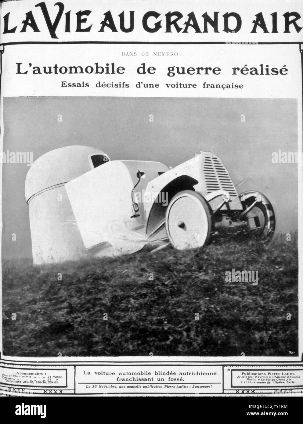 Vintage photograph of the first Austrian military armoured car (Vehicle ...