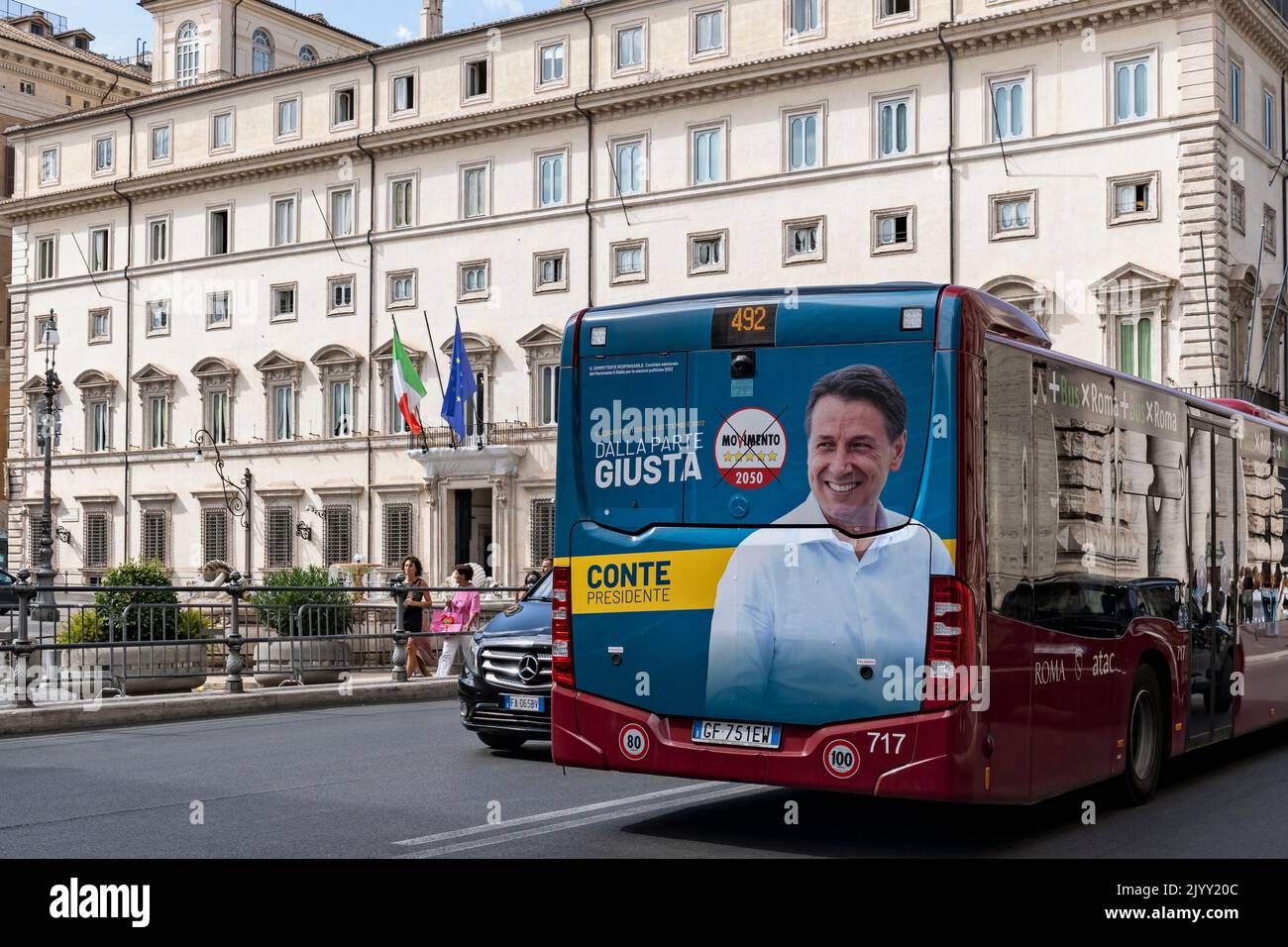 Italian general elections on September 25, 2022. Giuseppe Conte leader ...