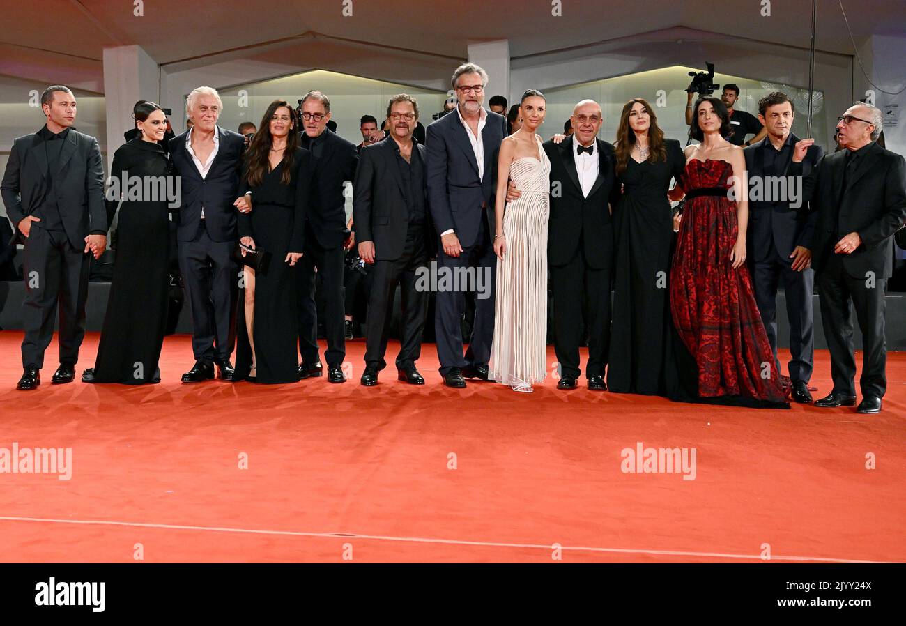 September 8, 2022, VENICE: (L-R) Italian actors Gabriel Montesi, Sara ...