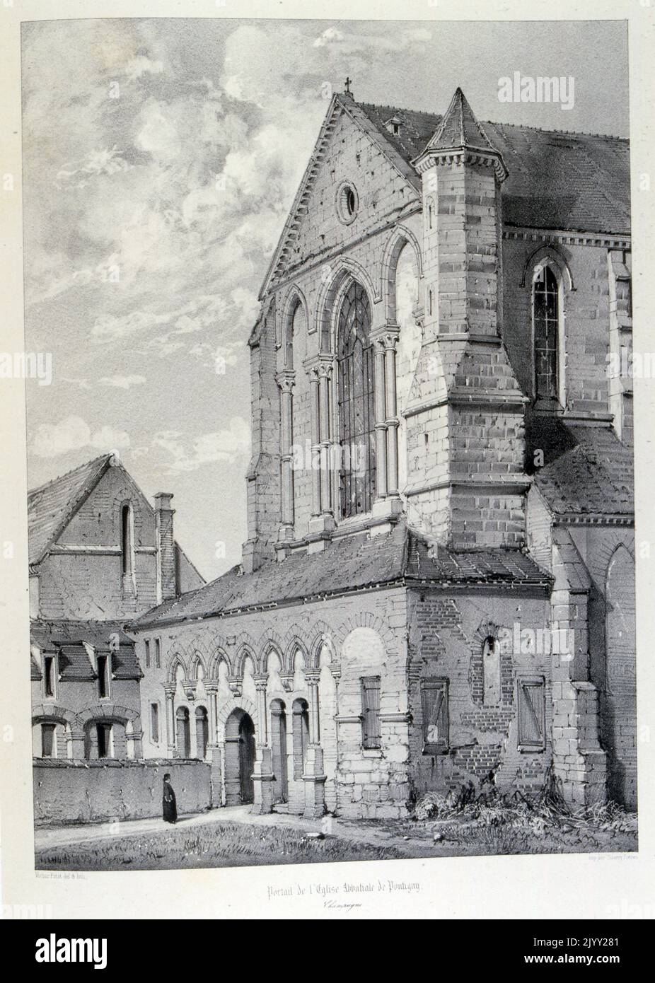Pontigny Abbey church; The Cathedral-Abbey of the Assumption in ...