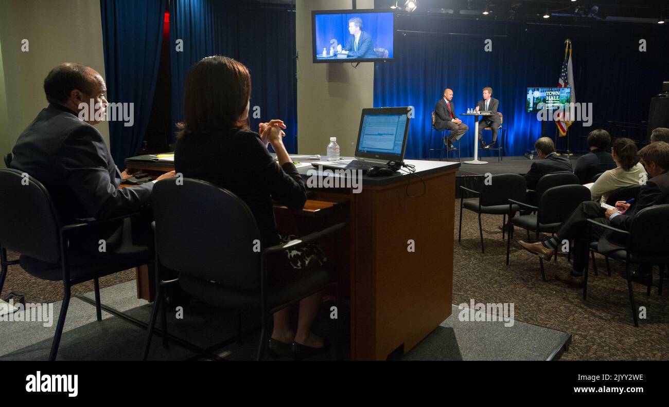 Town Hall Meeting at HUD headquarters, with Secretary Shaun Donovan and ...