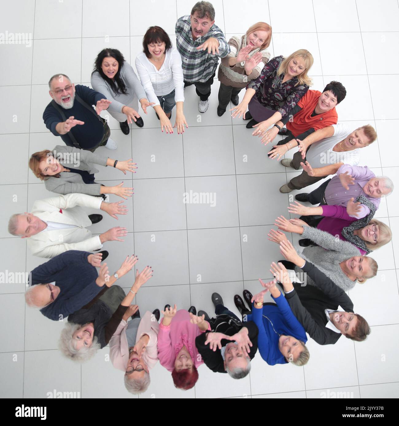 Diverse group senior friends showing hi-res stock photography and ...