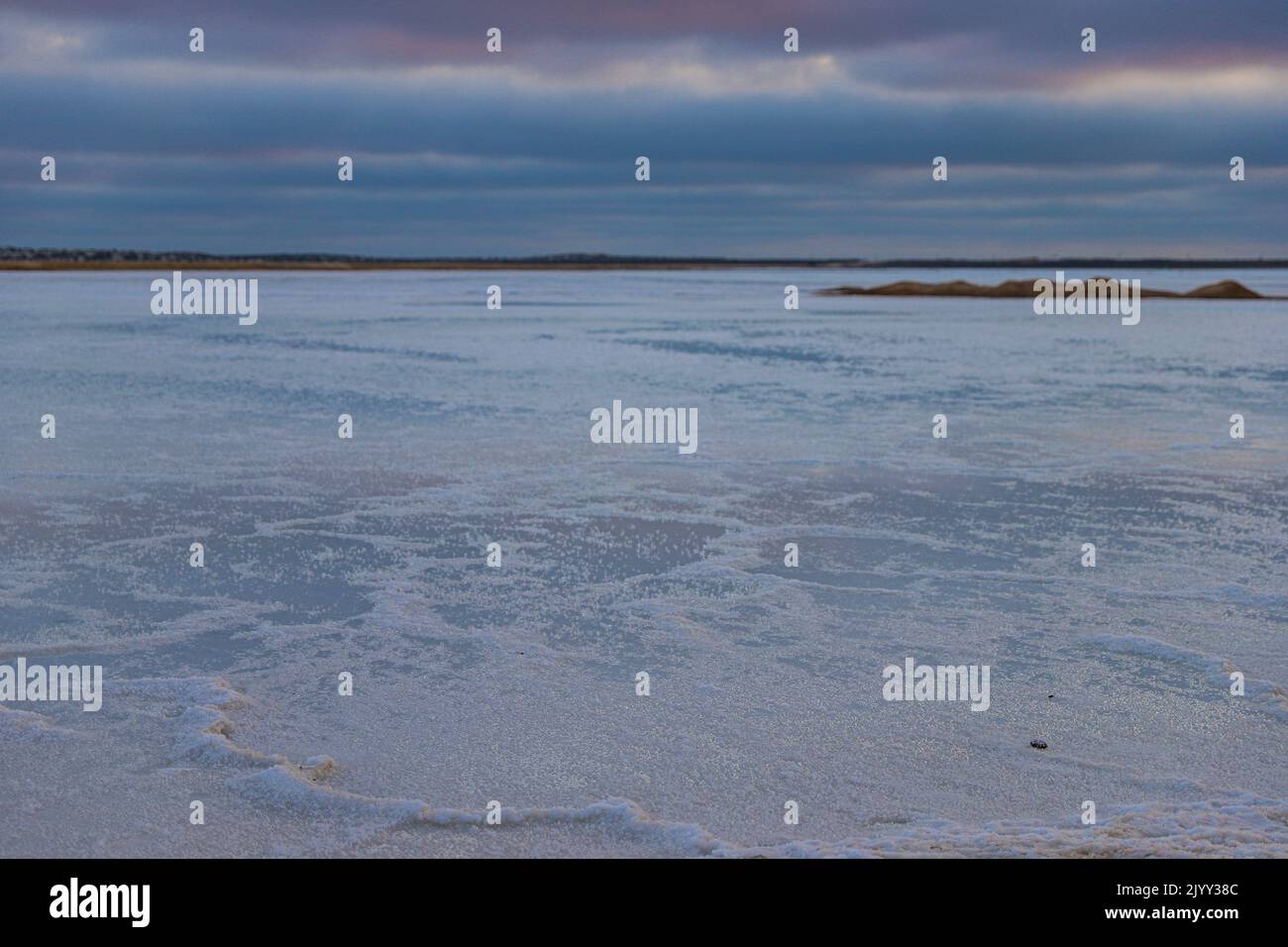 salt lagoon or salinera in Guerrero Negro Baja California Sur, Mexico ...