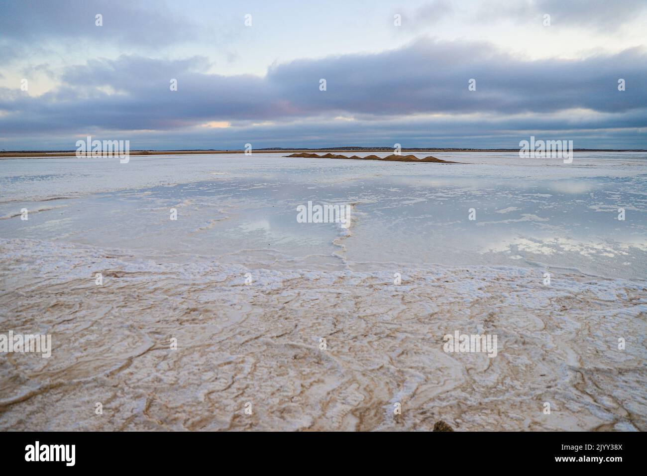 salt lagoon or salinera in Guerrero Negro Baja California Sur, Mexico ...