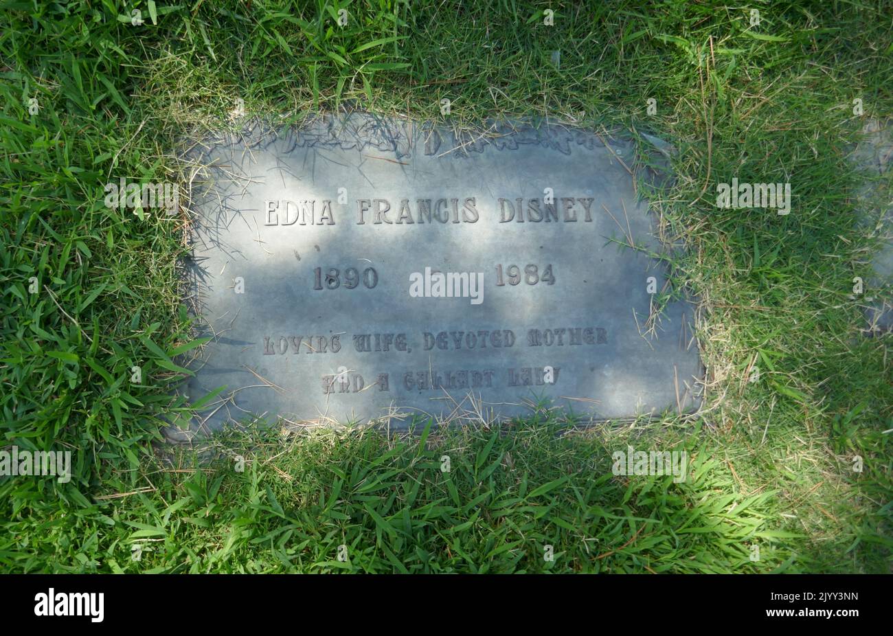 Los Angeles, California, USA 6th September 2022 Edna Disney's Grave at ...