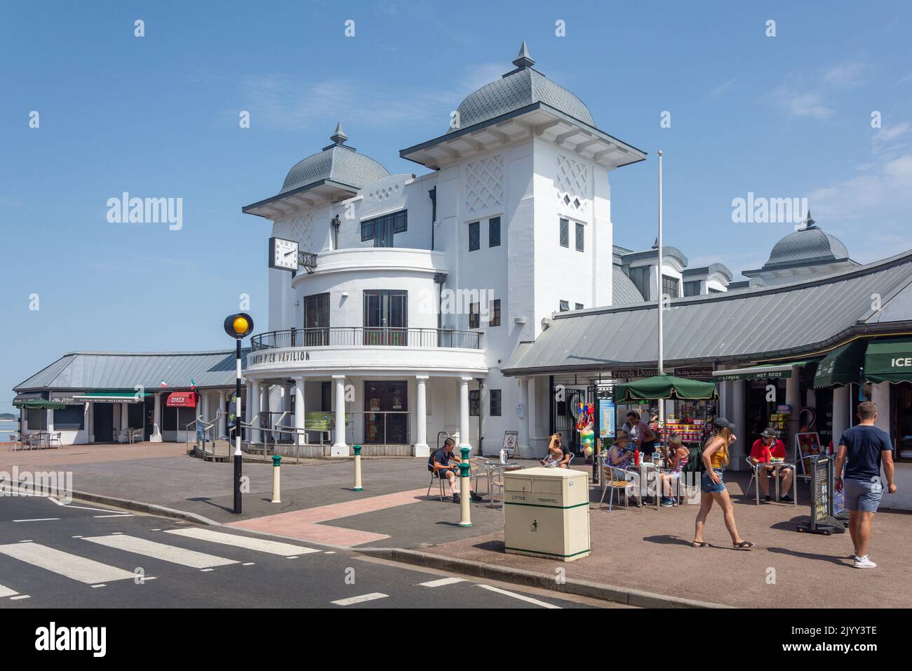 Penarth pier pavilion entrance seafront beach promenade pier pen hi-res ...