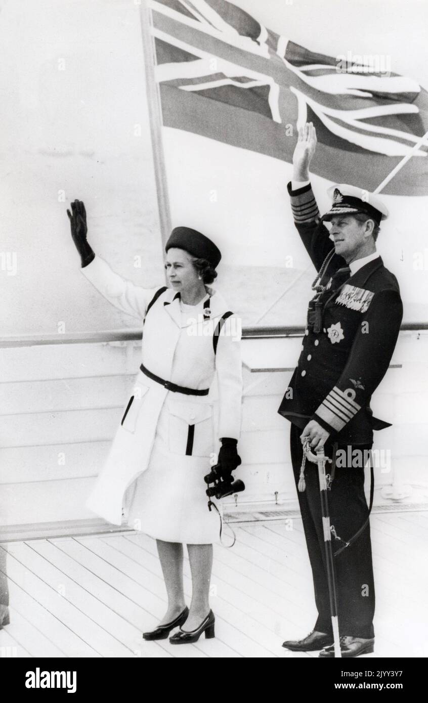 June 29, 1977 - Spithead, England, UK: QUEEN ELIZABETH II and PRINCE ...