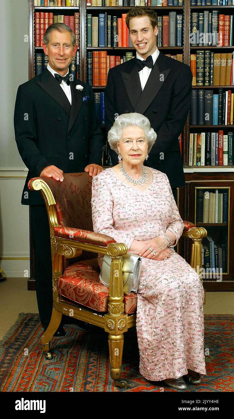 File photo dated 2/6/2003 of three generations of the British Royal ...