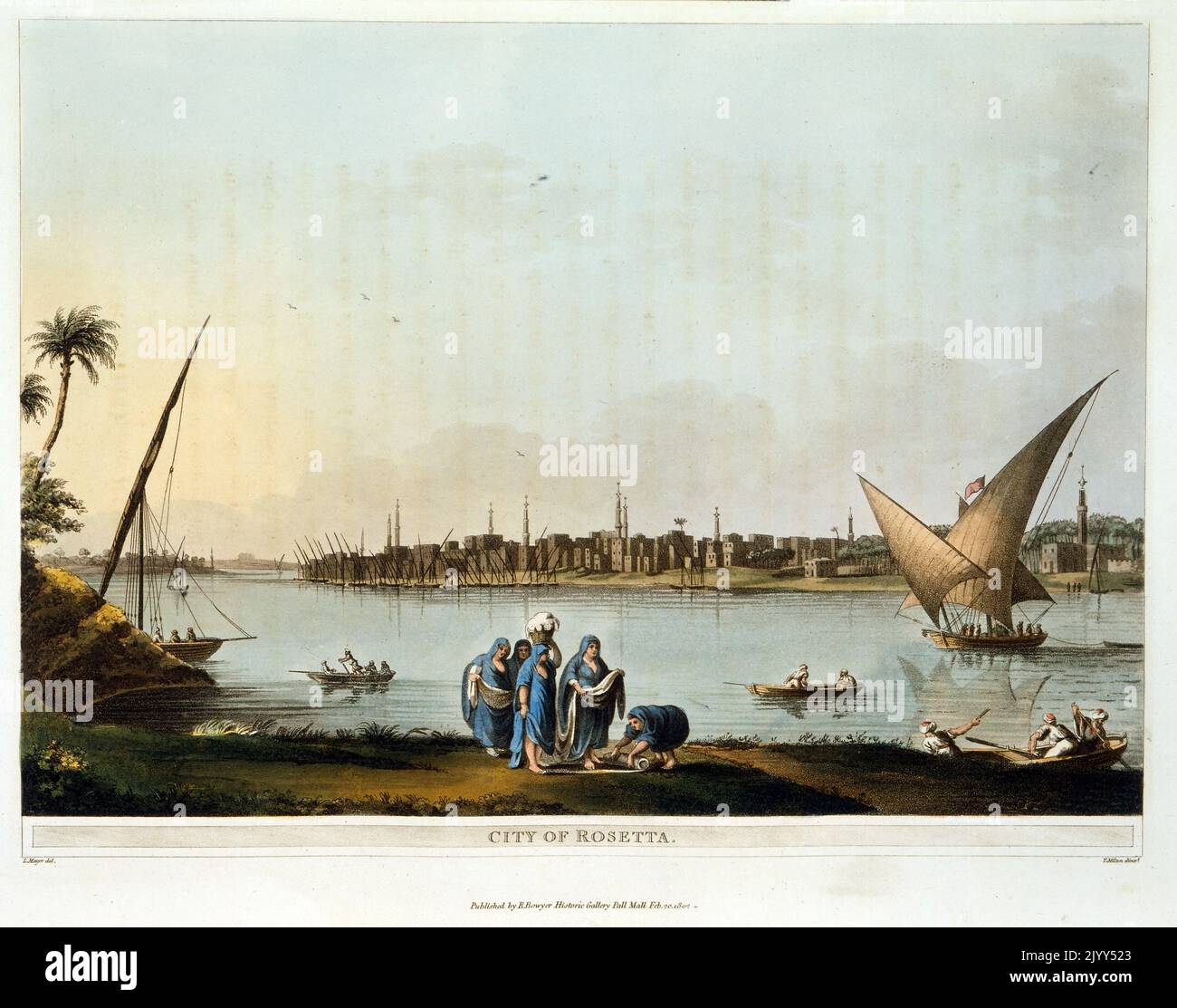 City of Rosetta, Egypt, 1801; Luigi Mayer; Italian-German; artist and ...