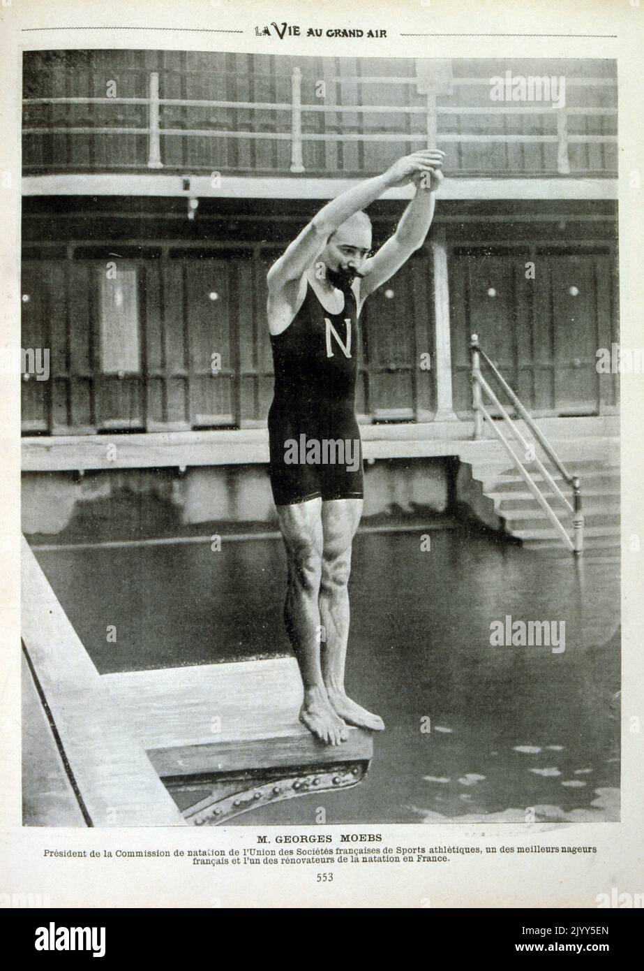 Vintage photograph of Georges Moebs, president of the French National ...