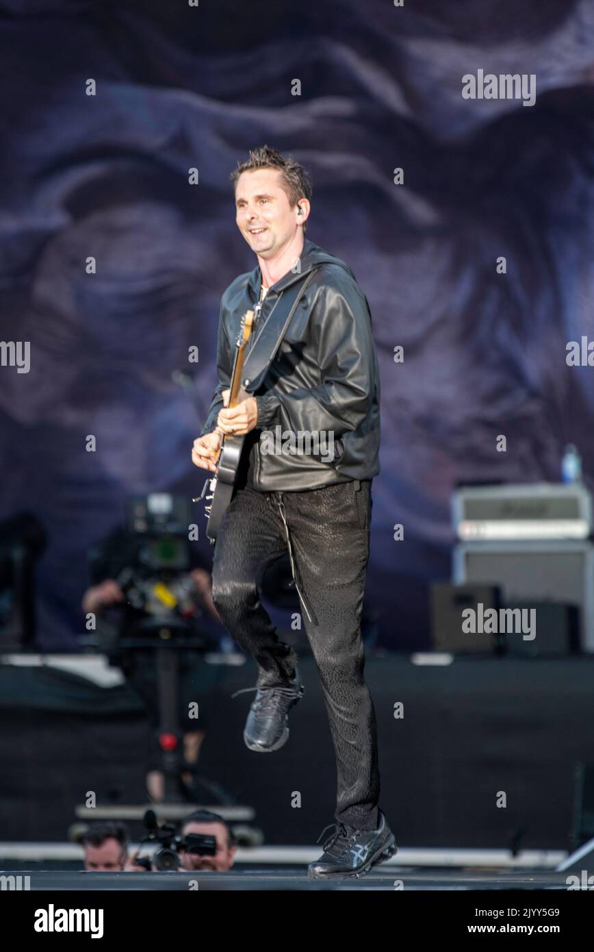 Muse live at Tempelhof Sounds festival in Berlin, Germany Stock Photo ...
