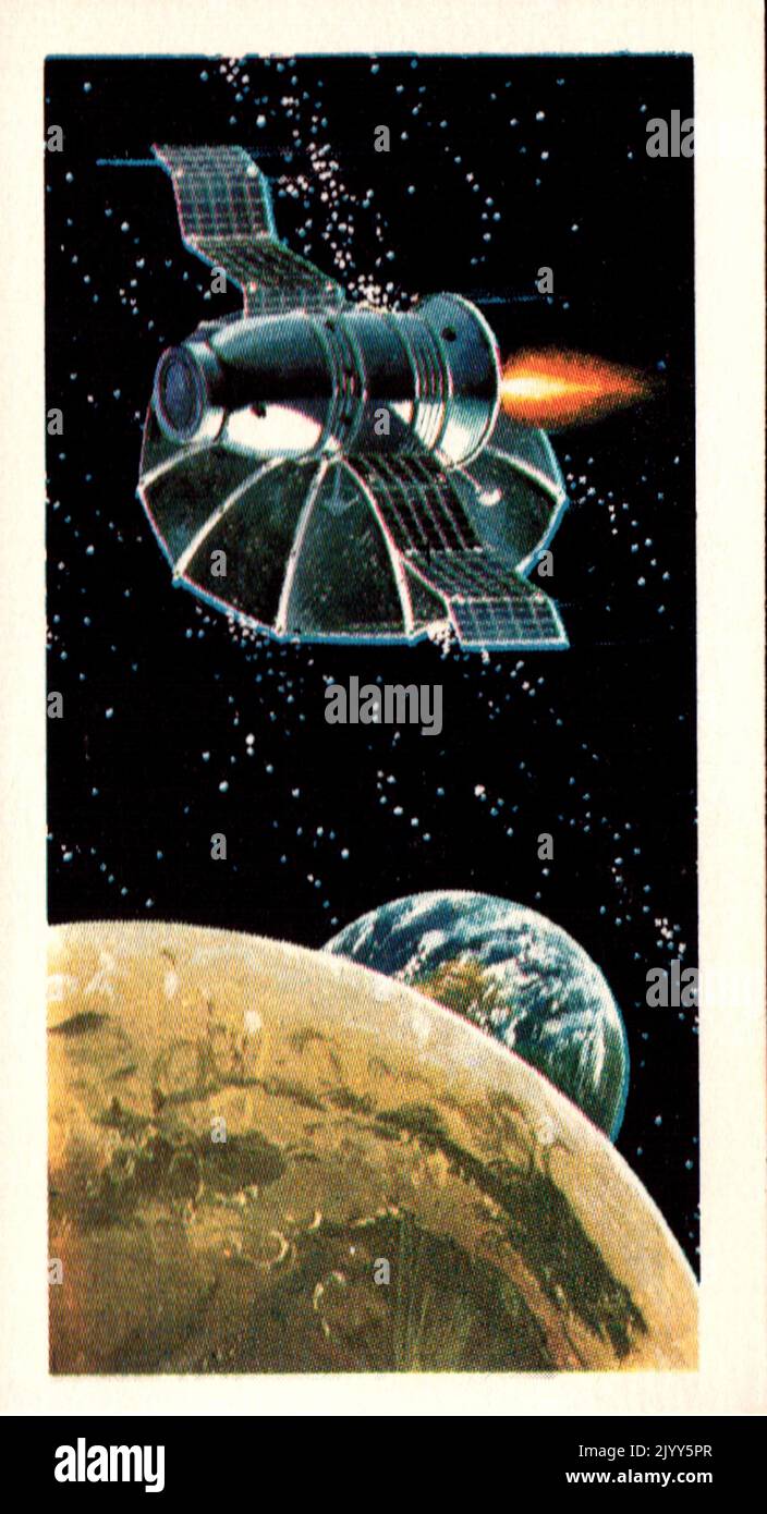 from a series of cards for Brooke Bond Tea; 1973; "The Race into Space ...