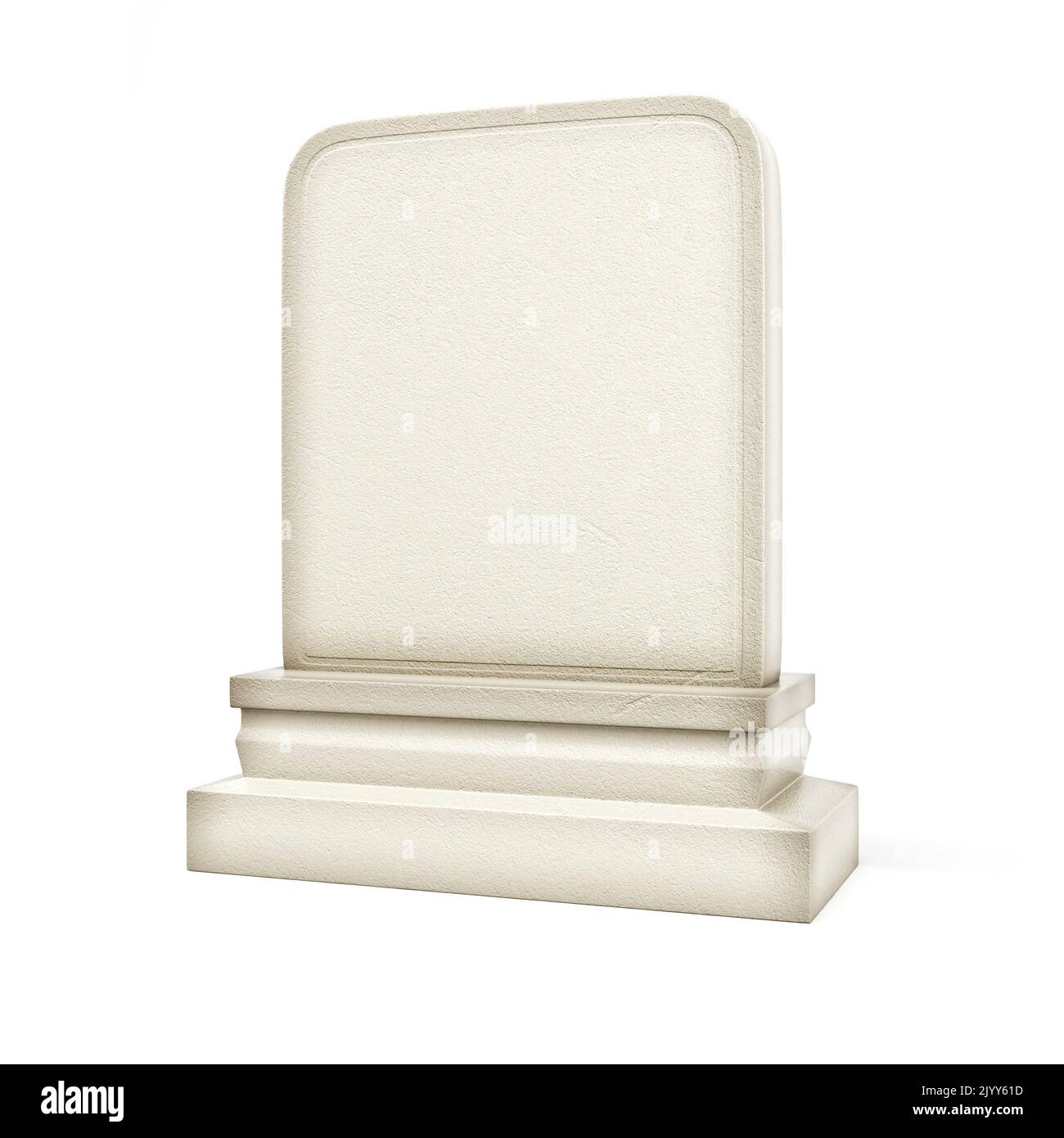 Old gravestone isolated on white backround. 3d rendering Stock Photo ...