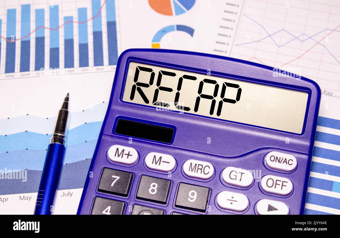 RECAP - words from wooden blocks with letters Stock Photo - Alamy