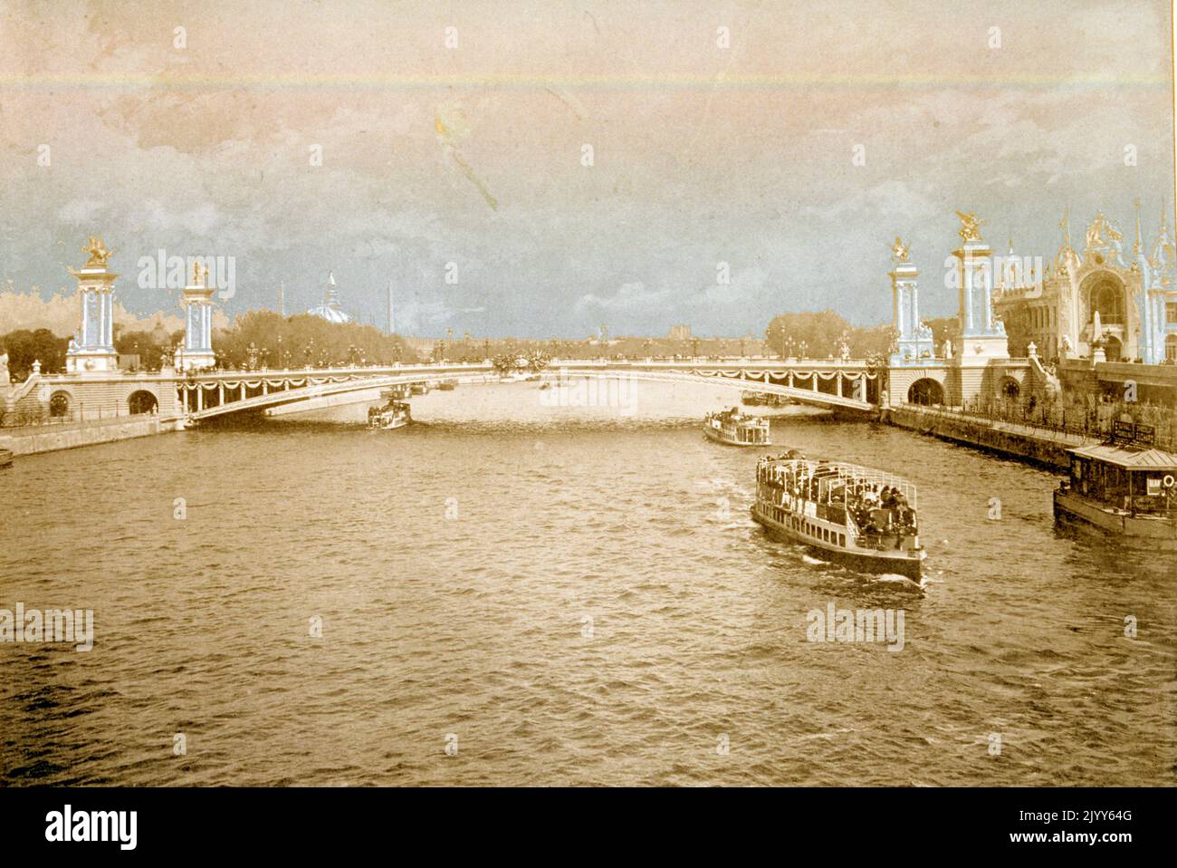 A landscape image of le Pont Alexandre III Stock Photo - Alamy