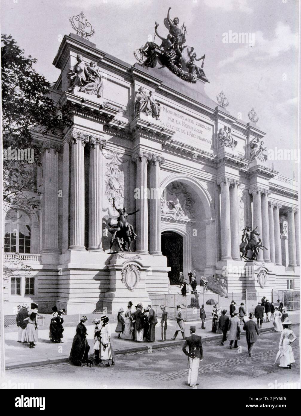 Exposition Universelle (World Fair) Paris, 1900; Black and white ...