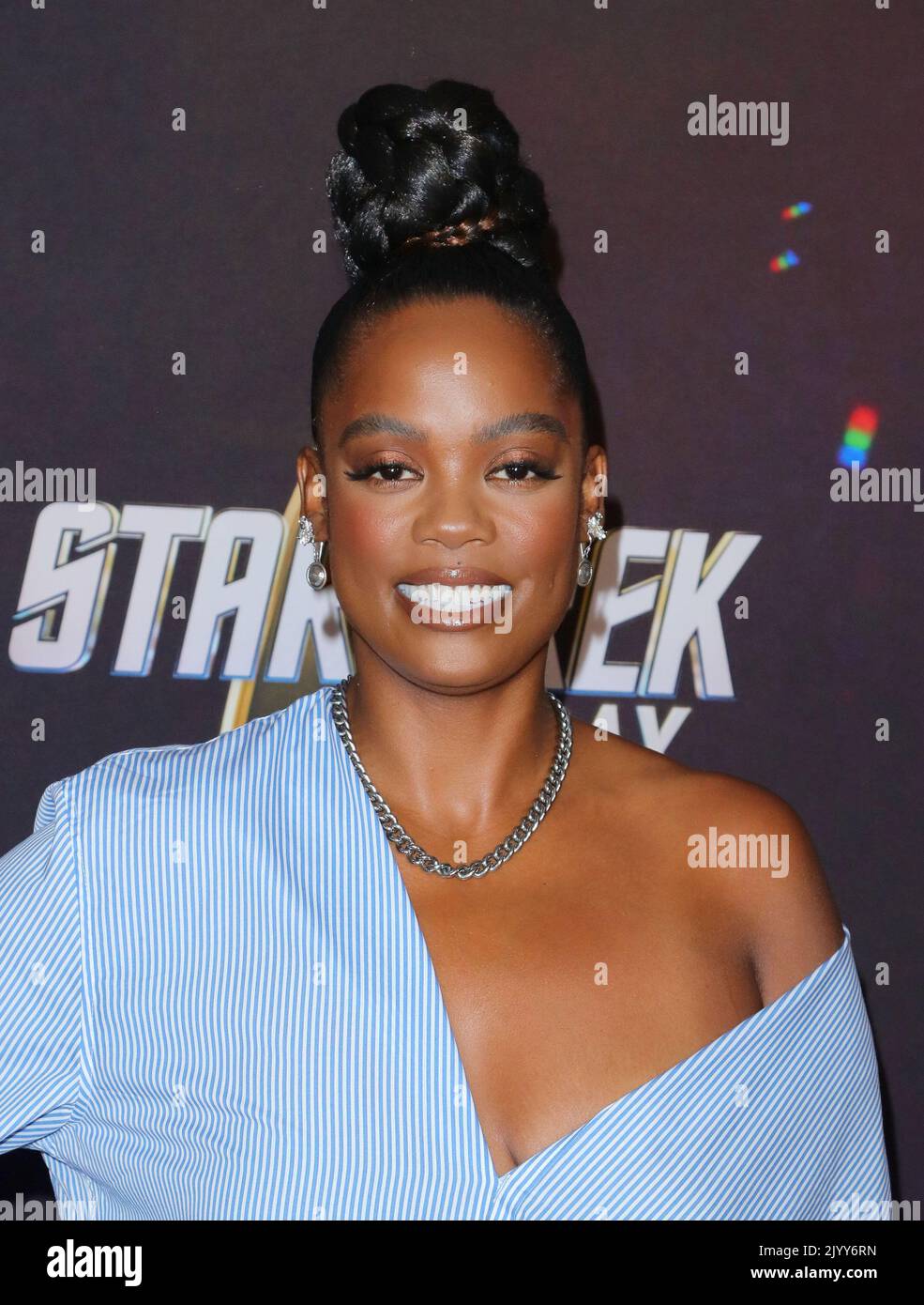 Novi Brown arrives at The Star Trek Celebration Red Carpet held at The ...