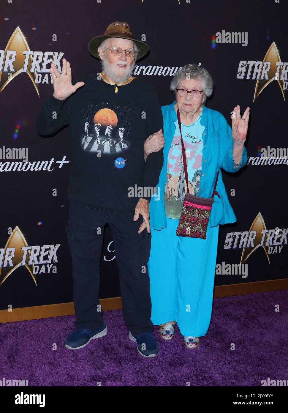 Bjo, John Trimble arrives at The Star Trek Celebration Red Carpet held ...