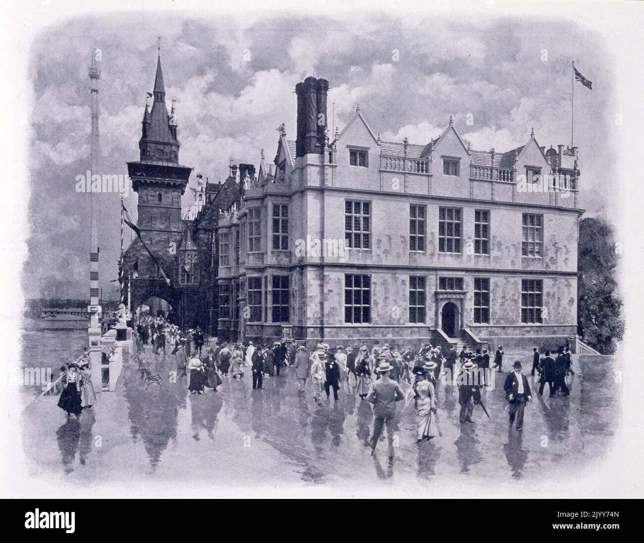 Exposition Universelle (World Fair) Paris, 1900; Black and white ...