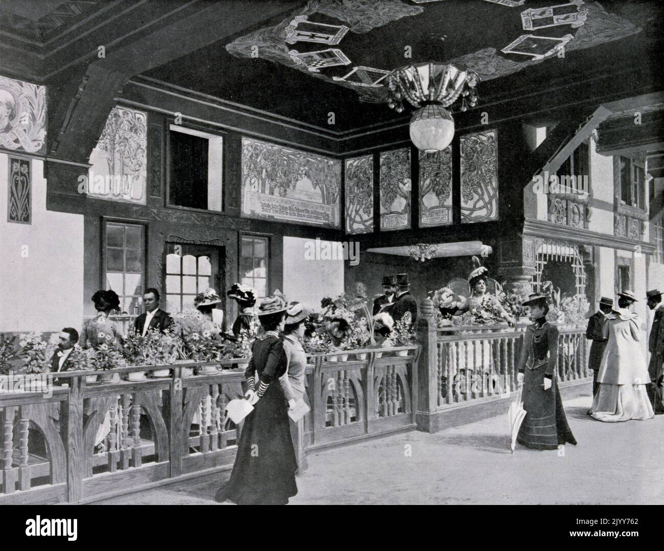 Exposition Universelle (World Fair) Paris, 1900; black and white ...