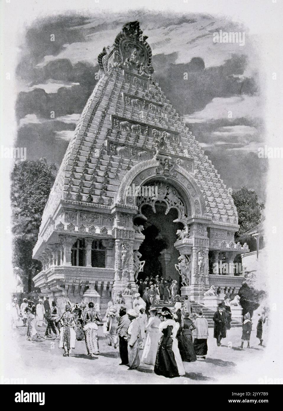 Exposition Universelle (World Fair) Paris, 1900; black and white ...