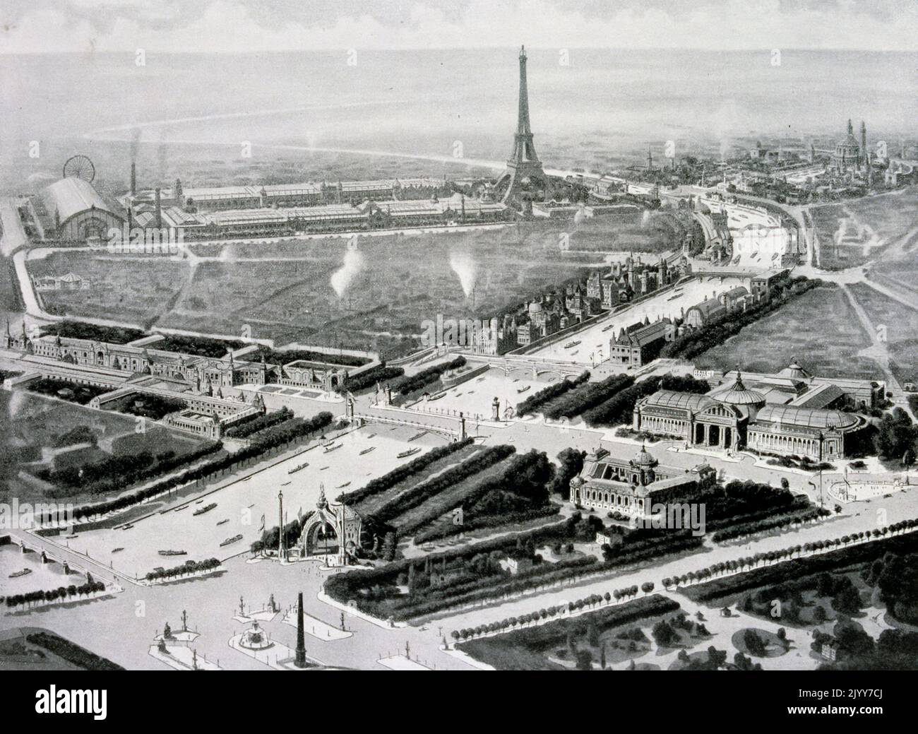 Exposition Universelle (World Fair) Paris, 1900; black and white ...