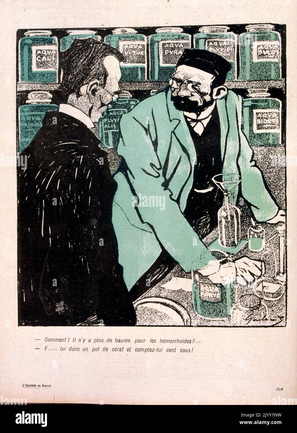 Coloured drawing two men speaking pharmacy hi-res stock photography and ...