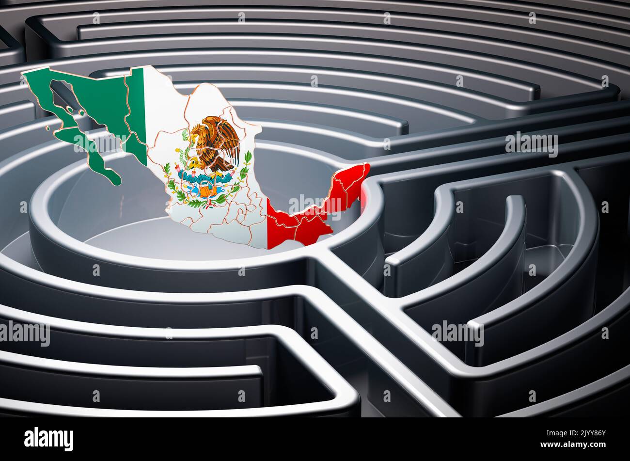 3d map illustration mexico flag hi-res stock photography and images - Alamy