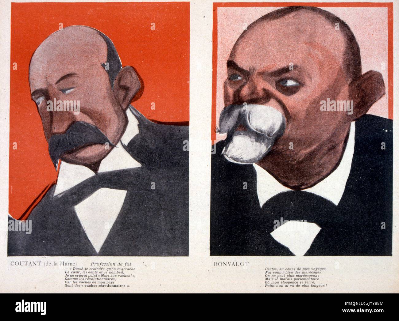 Portraits two men one called coutant bonvalot hi-res stock photography ...