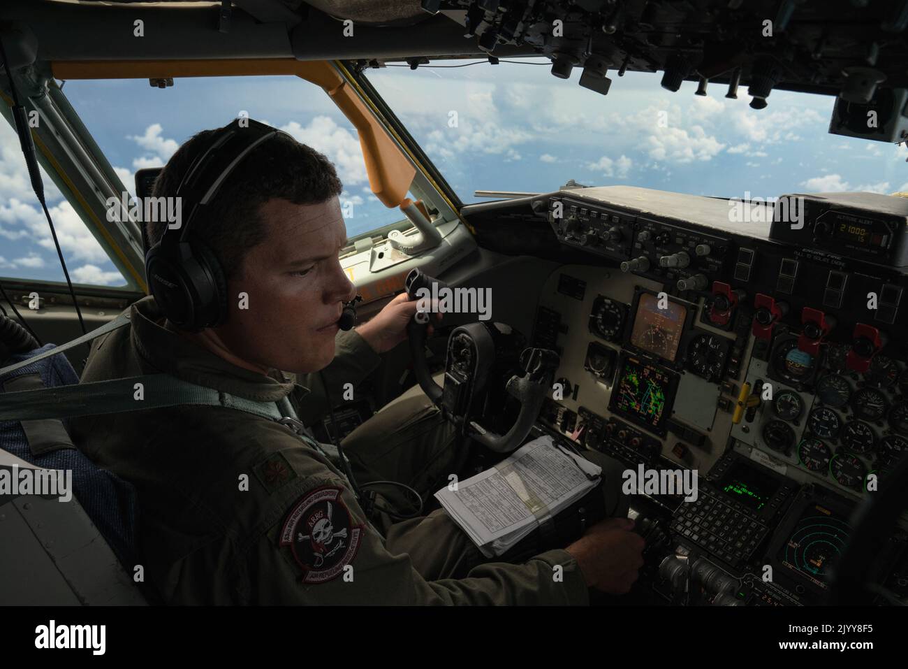 U.S. Air Force Maj. Benjamin Oatley, 63rd Air Refueling Squadron pilot ...