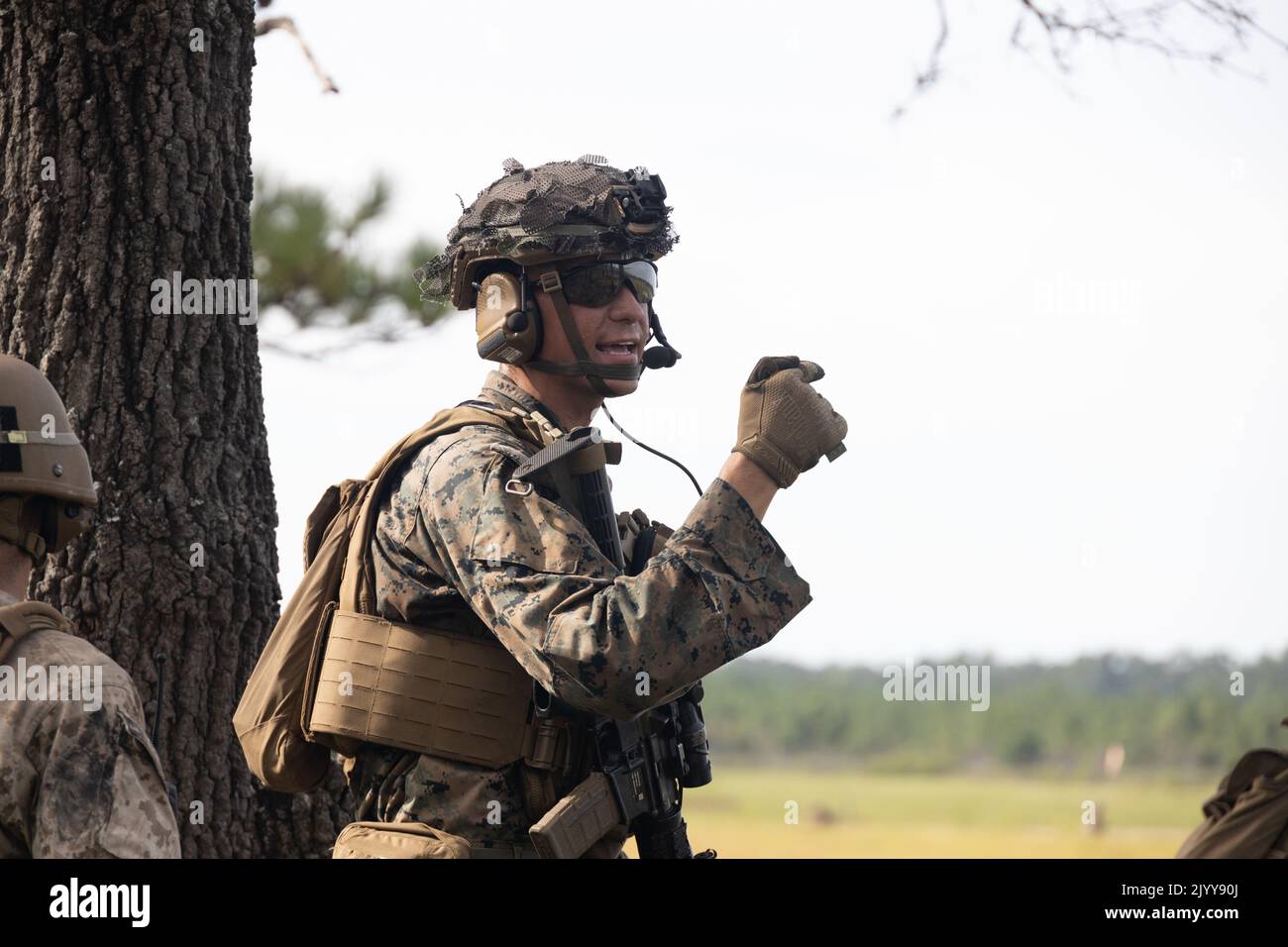 A U.S Marine with 2d Combat Engineer Battalion, 2d Marine Division ...