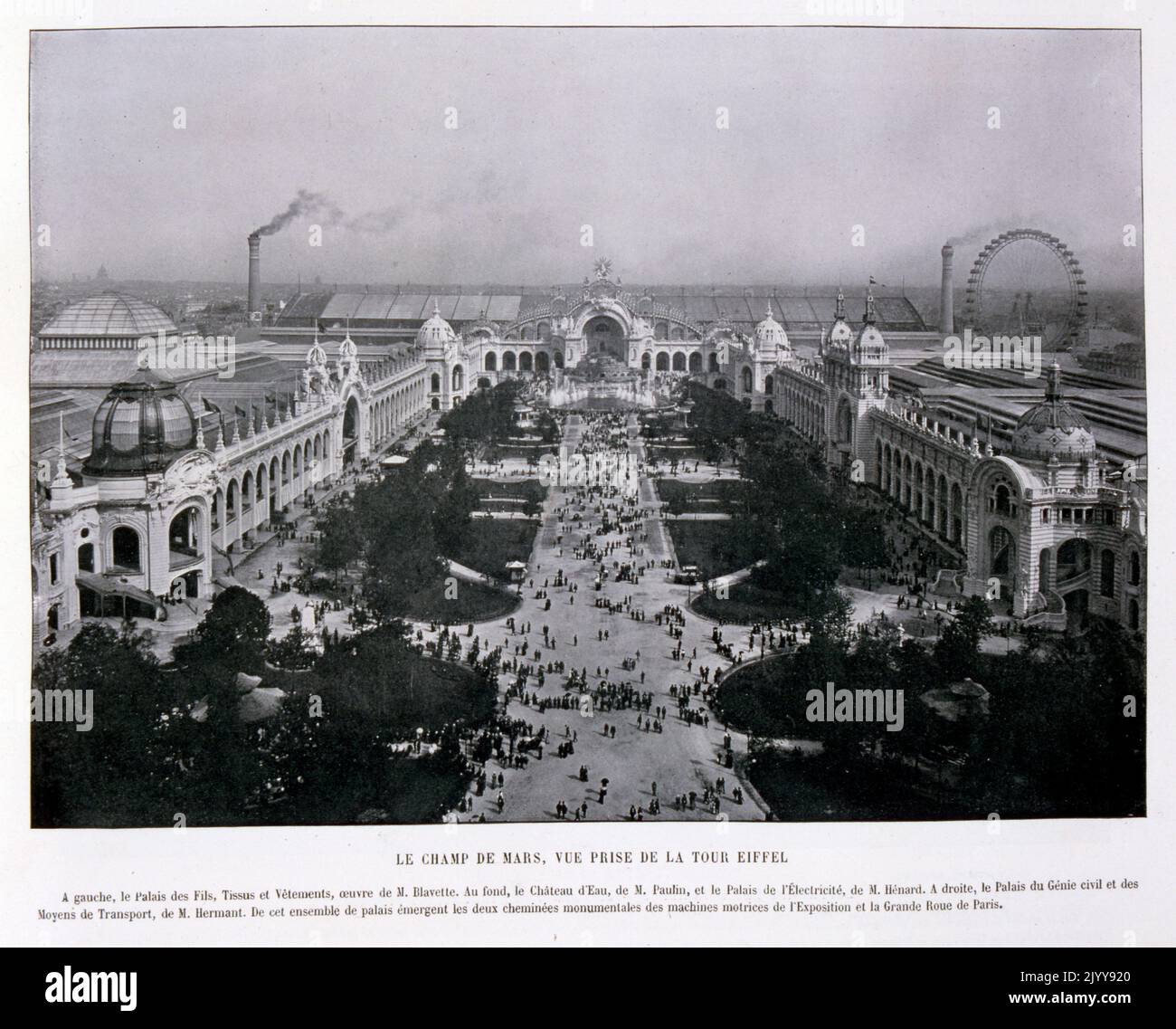 Exposition Universelle (World Fair) Paris, 1889; a black and white ...