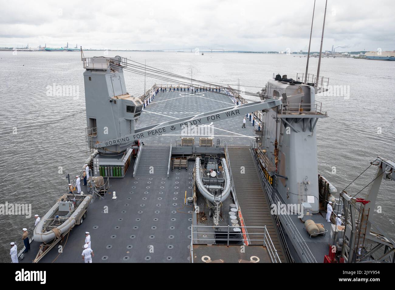 BALTIMORE (Sept. 7, 2022) - Sailors and Marines man the rails aboard ...