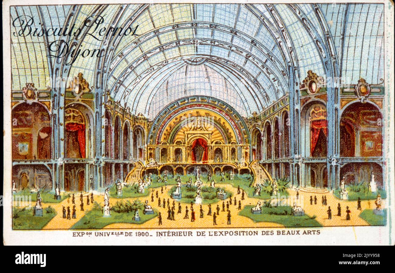 Colour Illustration commemorating the Exposition Universelle (1900) in ...