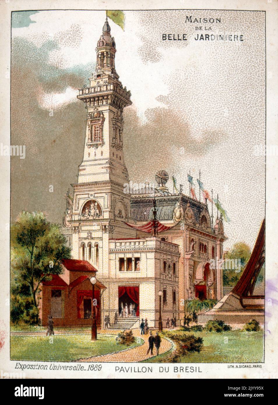 Exposition Universelle (World Fair) Paris, 1889; a watercolour ...