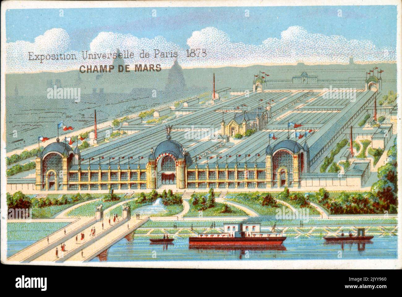 Watercolour Illustration of the Exposition Universelle (1878) Paris ...