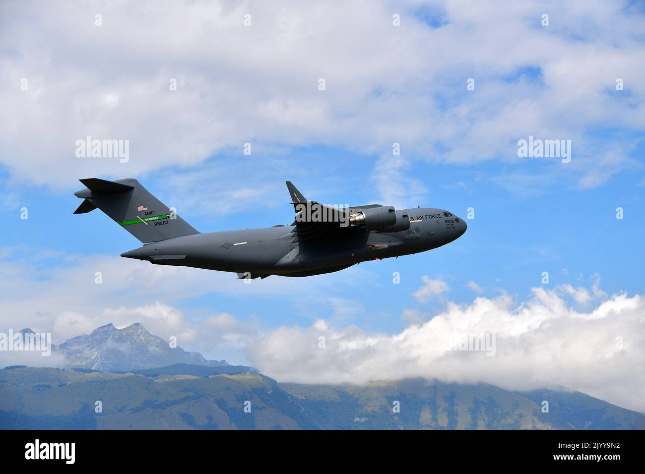 A C17 Globemaster III Aircraft from 86AW/37th Airlift Squadron bearing ...