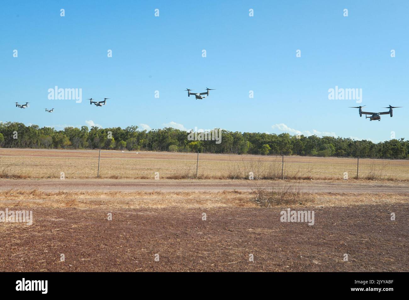 U.S. Marine Corps MV-22 Ospreys with Marine Medium Tiltrotor Squadron ...
