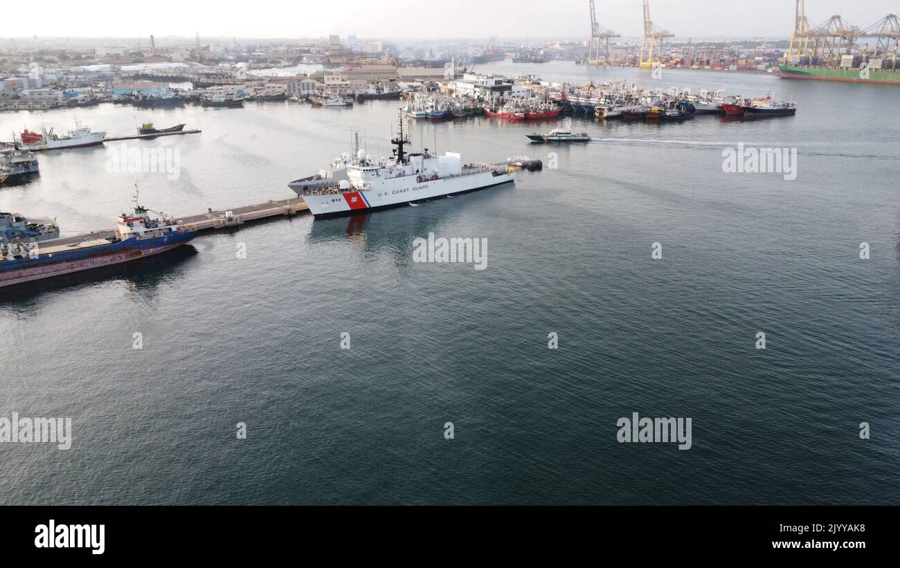 USCGC Mohawk (WMEC 913) sits at the pier in Dakar, Senegal, July 12 ...