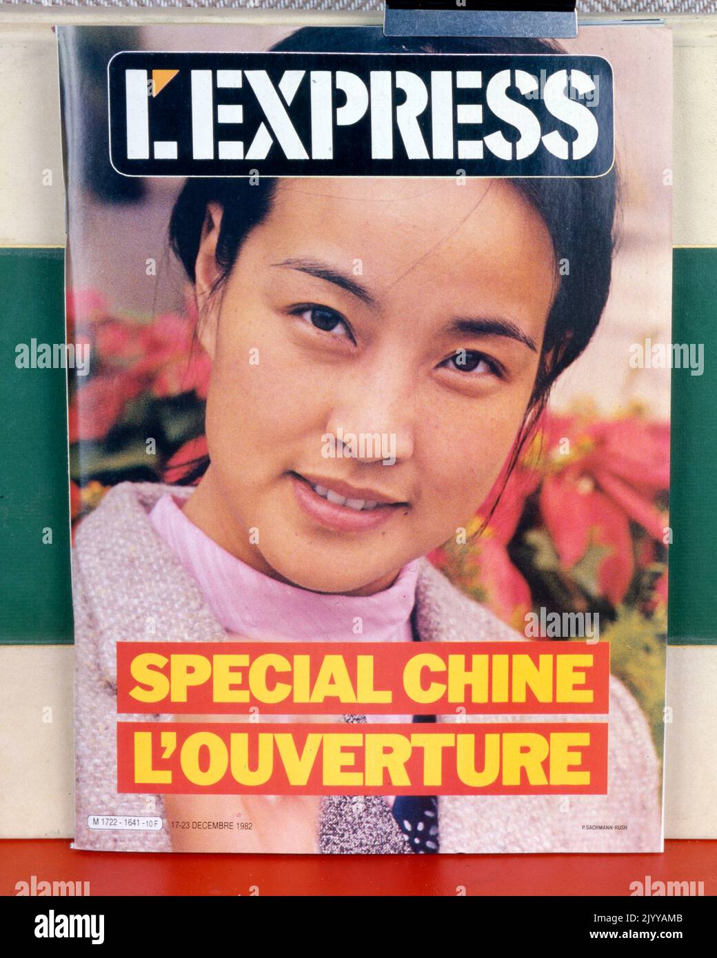 Coloured photograph of a Chinese lady on the cover. From "L'Express ...