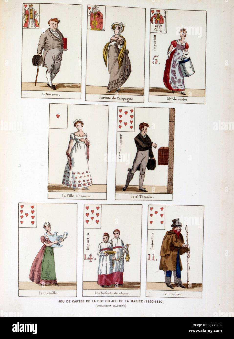 Coloured Illustration of playing cards depicting the game of dot ...