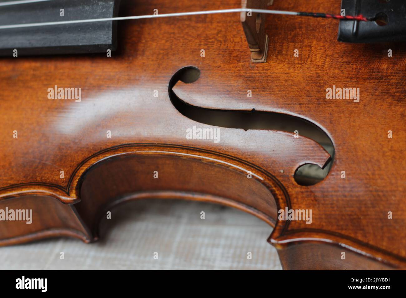 the violin a stringed professional musical instrument Stock Photo - Alamy
