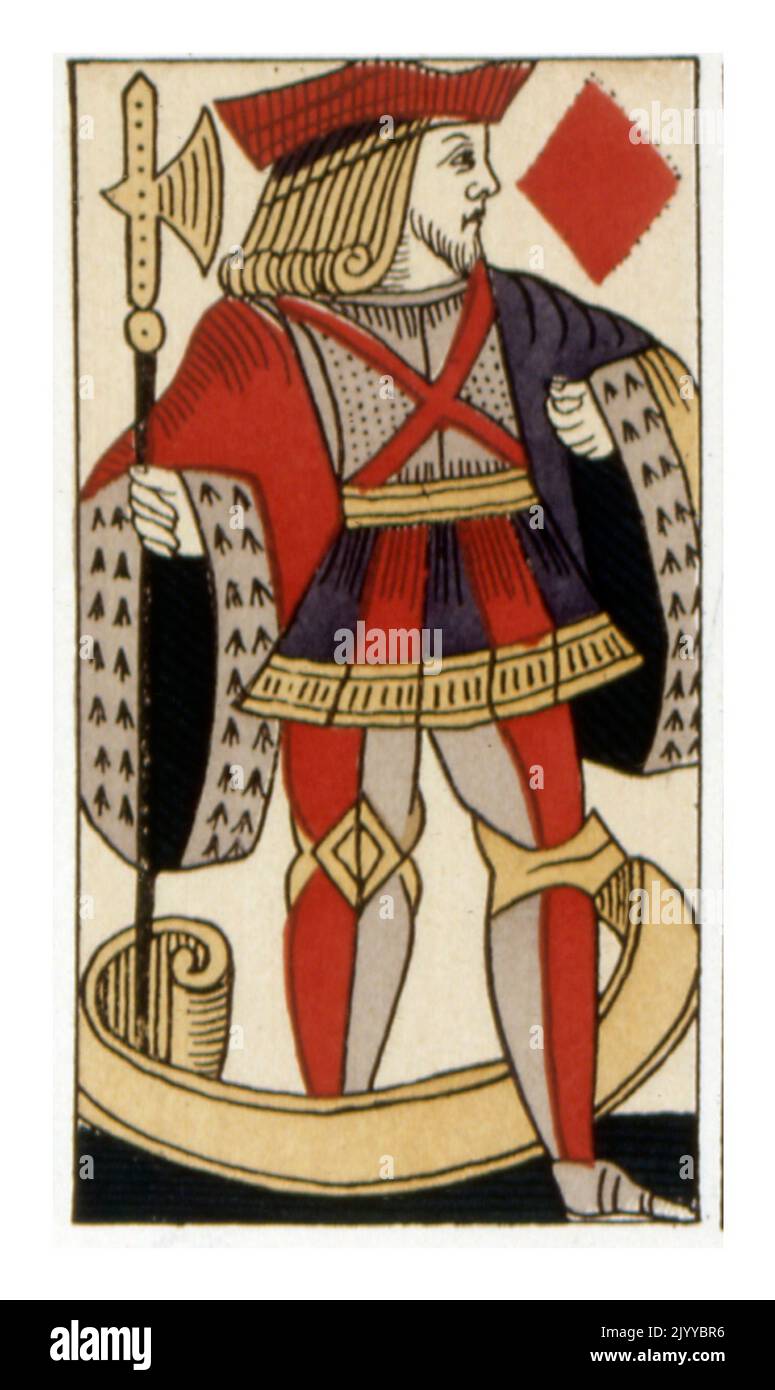 French 17th century playing card. (1659 Stock Photo - Alamy