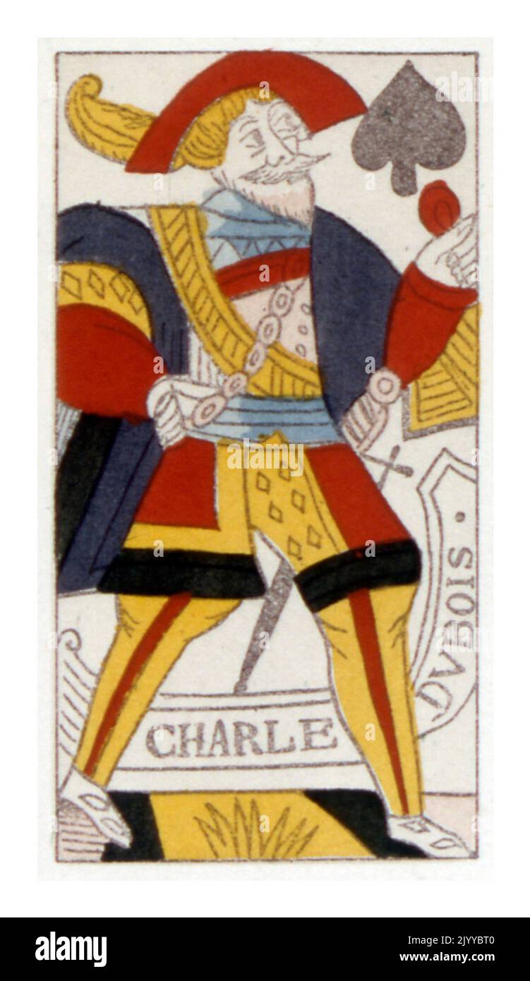 French 17th century playing card. (1659 Stock Photo - Alamy