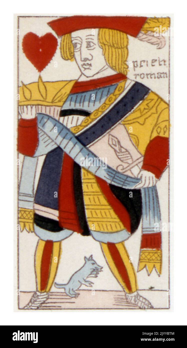 French 17th century playing card. (1659 Stock Photo - Alamy
