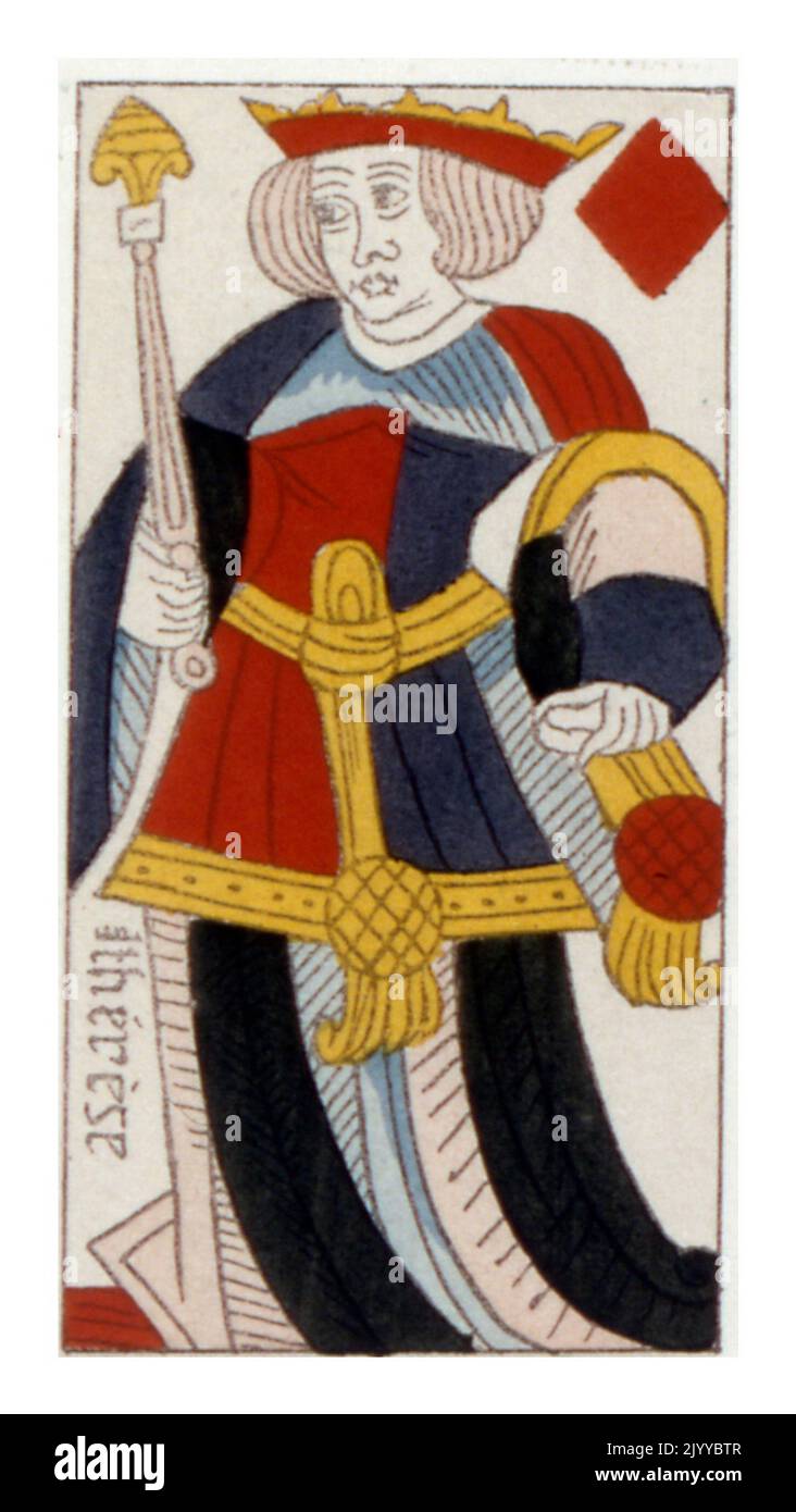 French 17th century playing card. (1659 Stock Photo - Alamy