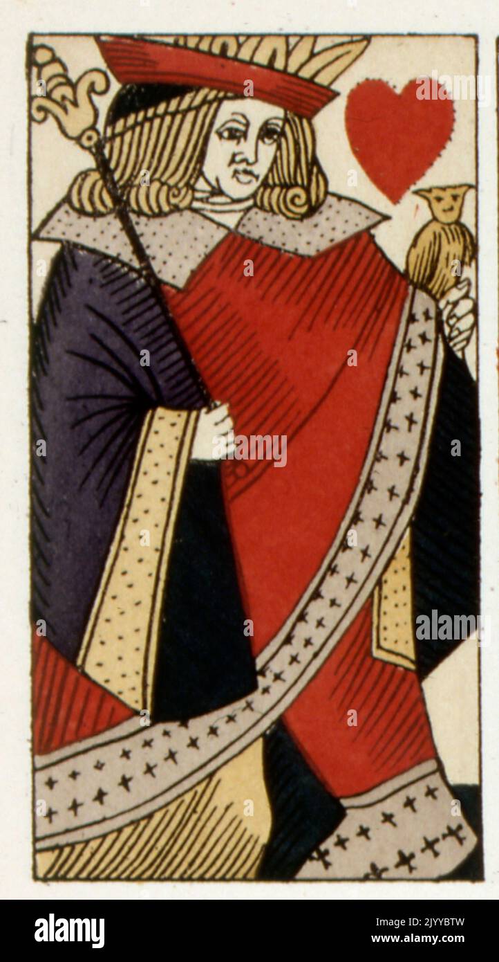 French 17th century playing card. (1659 Stock Photo - Alamy