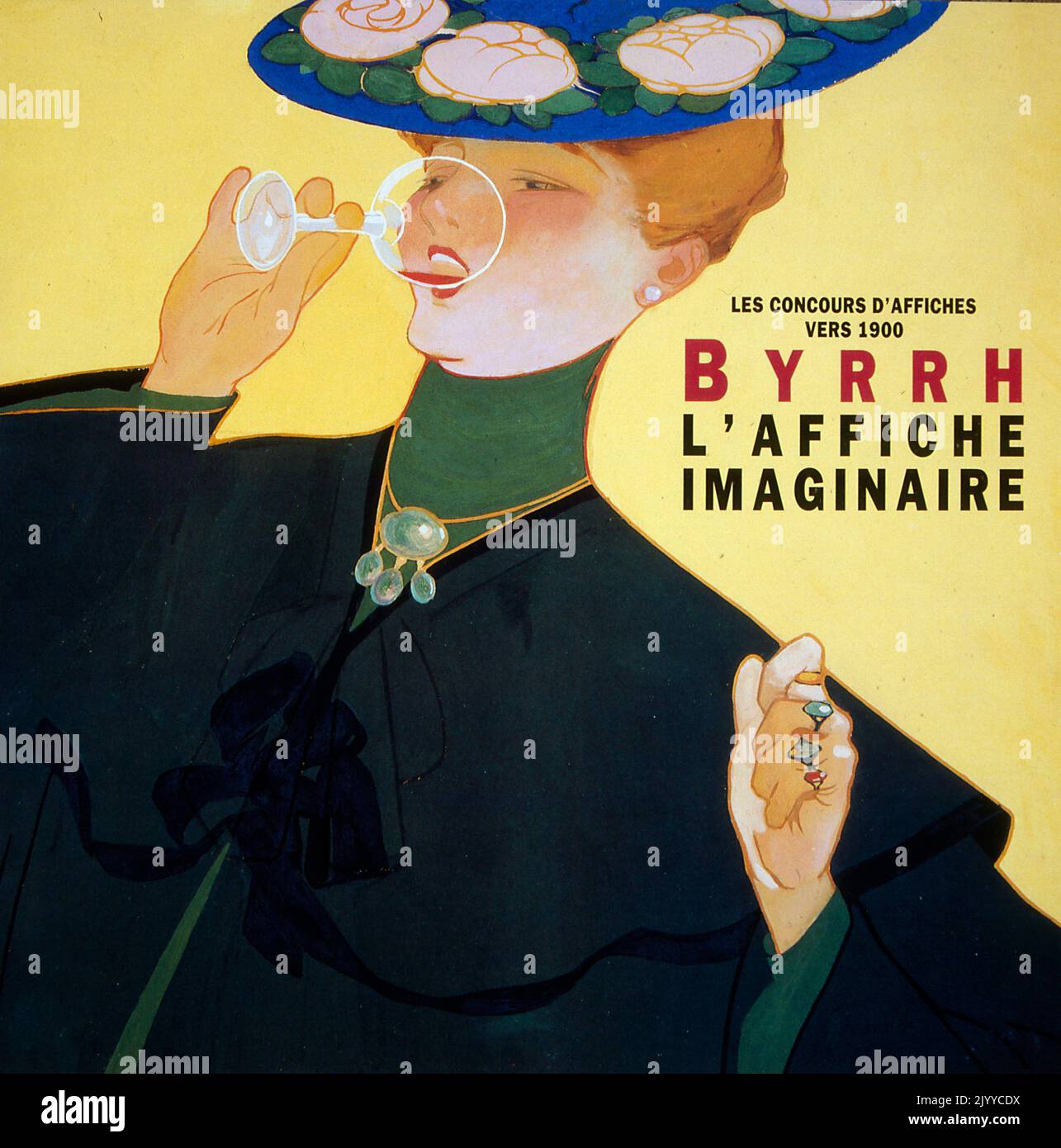 Poster advertising Byrrh's aromatised wine aperitif. An aristocratic ...