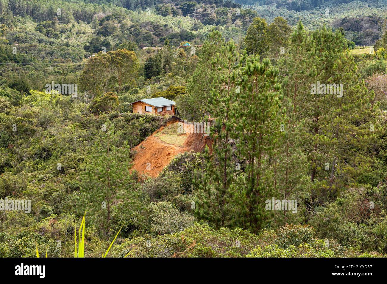 Colombian country house - Basic and rustic peasant construction Stock ...