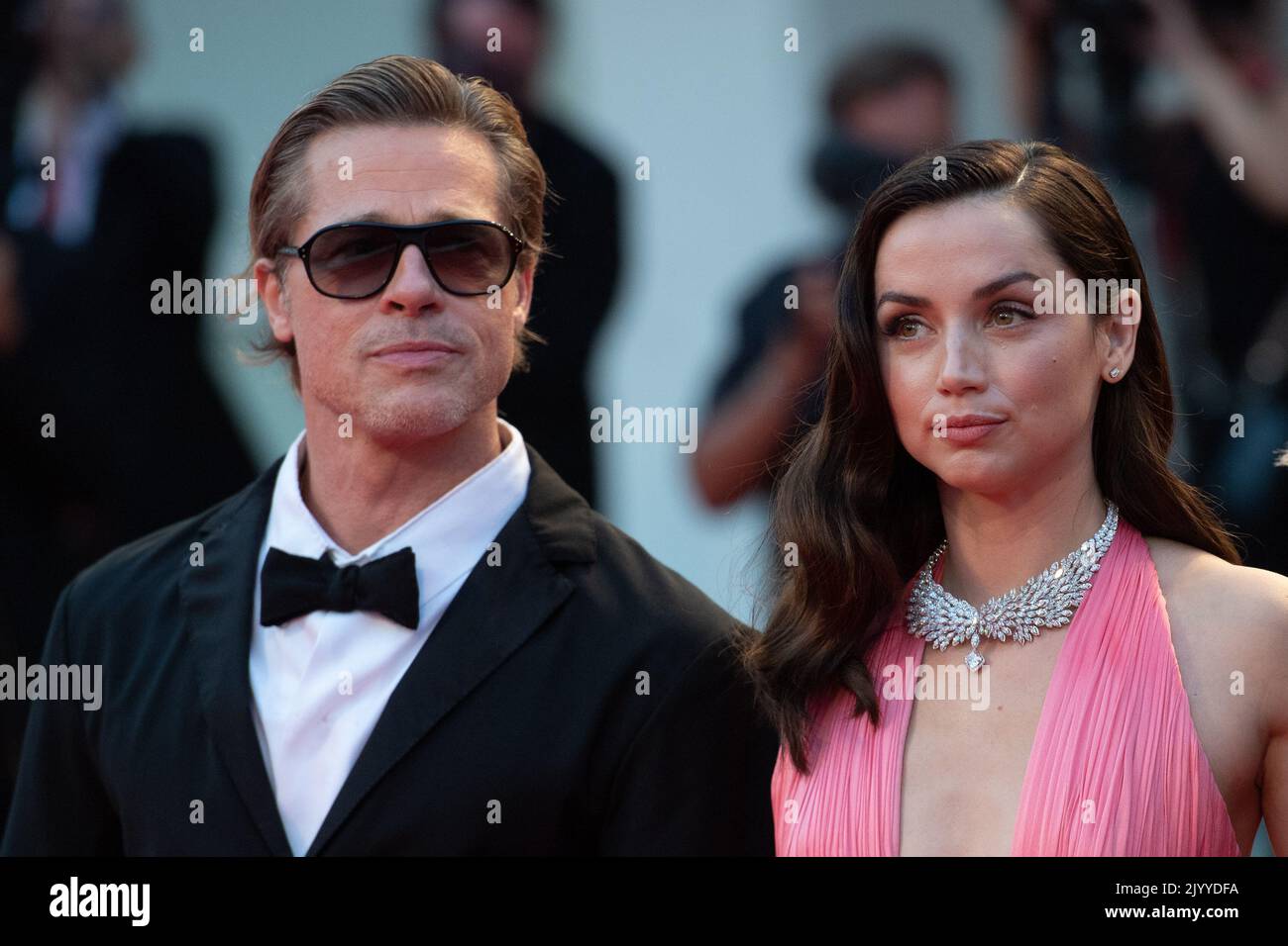 Brad Pitt, Ana de Armas attend the "Blonde" red carpet at the 79th ...